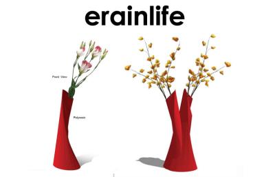Cina Accessori di decorazione domestici del vaso rosso di Polyresin per il bello fiore in vendita