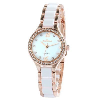 China Custom Logo Ladies Luxury Quartz Stainless Steel Water Resistant Wristwatches with Steel Band for sale