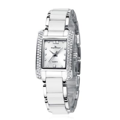 China Wholesale Square shape diamond watches classic Women Wrist Watches three colors available for sale