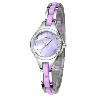 China Ladies steel Silver Dress Women girl Quartz Watches Bracelet Wristwatch for sale