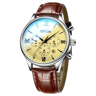 China OEM&ODM waterproof Custom quartz movement business watch genuine leather for sale