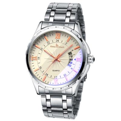 China Wholesale Custom Logo men's Cheap quartz wrist Watches with steel strap for sale
