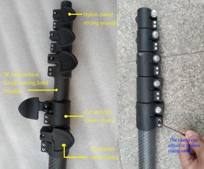 China XN China made quick lock extension pole carbon fiber telescoping pole 9ft to 65ft for sale