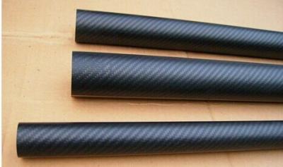 China Semi-gloosy matte carbon fiber tubes pipes poles with 3K surface fatory supply for sale
