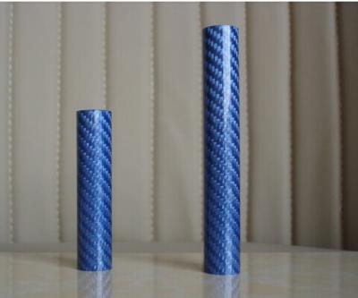 China Colorful carbon fiber tubes  blue& yellow&red carbon fiber tube for sale