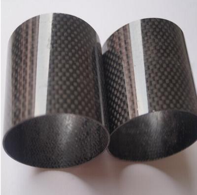 China carbon mix glass fiber pipe/tubes with 3K plain or 3K twill surface 50% carbon +50% glass fiber tube for sale