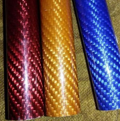 China red yellow gold blue  Colorful carbon fiber tubes carbon fiberglass tubing for sale
