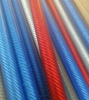 China 16mm Colorful glass fiber tube FRP CRFP tube pole  glass fiber round tube for sale