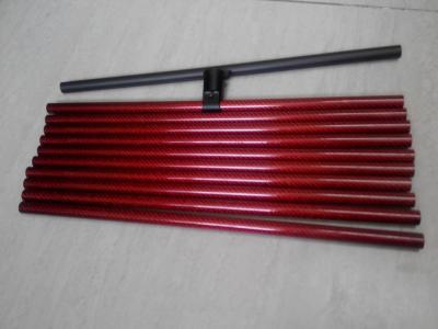 China 25mm red carbon fibre tube colorful carbon fibre tubing en venta