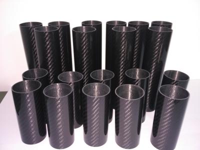 China short length carbon fibe tube high glossy 3K twill carbon fiber tube  using at under water for sale