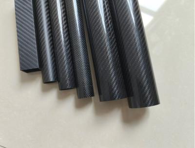 China pitch based glossy carbon fiber pipe round carbon fiber tube 50mm for sale