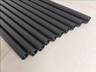 China 3K  2X2  tejido sarga pintura mate tubo de fibra de carbono redondo fabricantes en venta