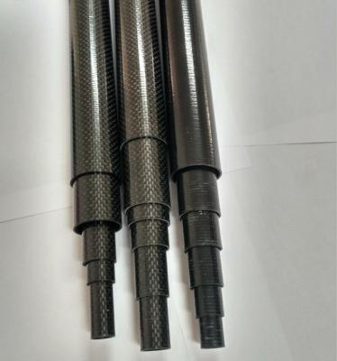 China conical contour carbon fibre pole  cost  tapered carbon fiber tube anisodiametric carbon fiber tubes for sale
