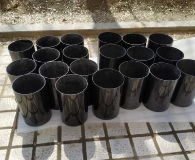 China 161mm 9 inch  Good looking CF pipe carbon fibre tube for car airfilter vehicle automotive air intake pipe for sale