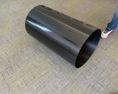 China Φ500 mm large diameter nature surface carbon fiber tube for house of Precision instrument for sale