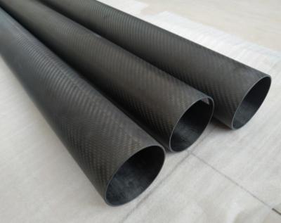China 3K twill texture carbon fibre tubing with simple clean finish smooth finish for sale