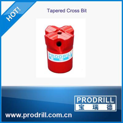 China Tapered cross drill bits dia33-40mm for stonework for sale