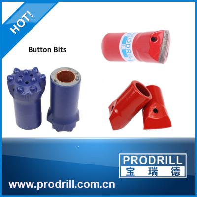 China Tungsten Carbide Insert 7~12 Degree Dia. 30~44mm Taper Button Cross Chisel Bit for sale