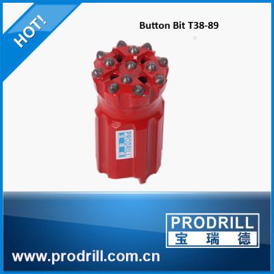 China T38-89mm 13 Buttons Drop Center Thread Bit for sale