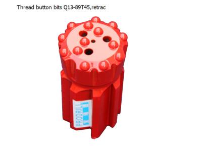 China Thread button bits Q13-89T45, retrac for sale