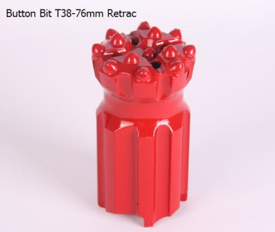 Китай Проденьте нитку крестообразные долота битов кнопки T38 76mm с телом Retrac продается