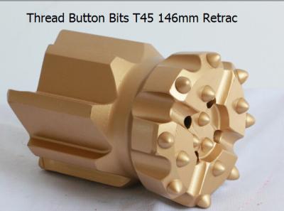 China Thread Button Bits T45 146MM Retrac body for sale