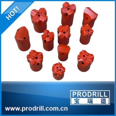 China Tungsten Carbide Insert 7~12 Degree Dia. 30~44mm Taper Button Cross Chisel Bit for sale