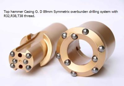 Китай Верхний молоток покрывая систему overburden O.D 89mm Symmetrix сверля с резьбой R32/R38/T38 продается