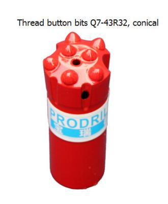 China Q7-43mm  R32 conical Thread Button Bits from Prodrill for sale