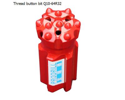China Q10-64mm R32 Thread Button Bits from Prodrill for sale