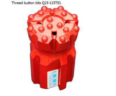China Q15-115 T51 Thread Button Bits with good quality for sale