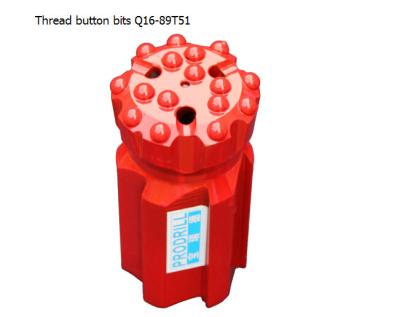 China Q16-89 T51Thread Button Bits with good quality for sale