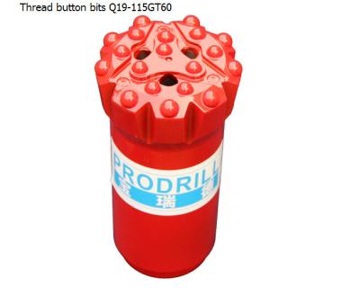 China Q19-115 GT60 Thread Button Bits with good quality for sale