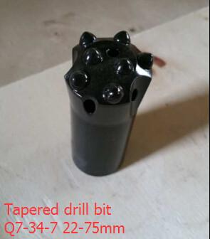 China Q7-34-7 22-75mm tapered button drill bits for sale