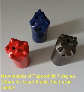 China New models of tapered drill bit 7 degree 32mm for Saudi Arabia and the Indian market for sale