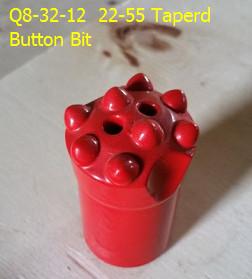 China Q8-32-12  22-55 Tapered Button Bit for quarrying for sale
