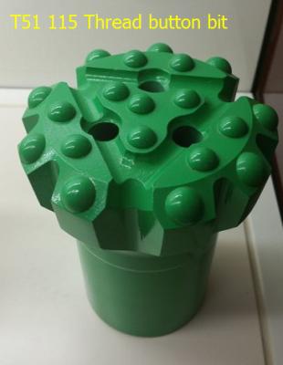 China T51- 115 with 19 button bits ,YK05 Threaded  button Bit from PRODRILL for sale
