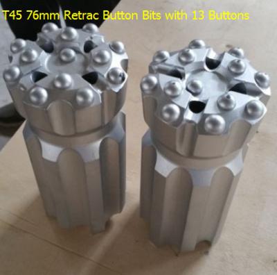 China T45 76mm Retrac Button Bits with 13 Buttons  from PRODRILL for sale