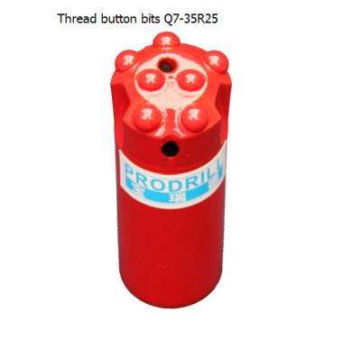 China Q7-35  R25 Thread Button Bits from Prodrill for sale