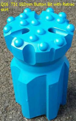Китай Биты кнопки резьбы T51 102mm с юбкой Retrac и 16 кнопками продается