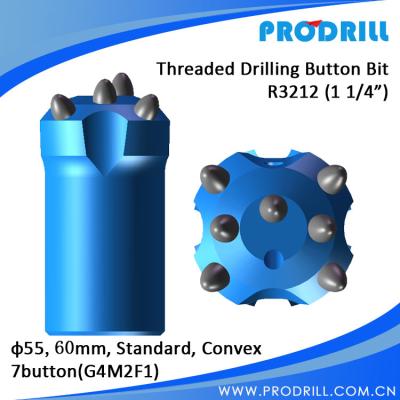 China R3212-55, 60mm Thread button bit，convex, 7buttons for sale