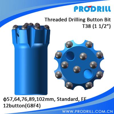 Китай T38-57, 64, 76, 89, бит кнопки резьбы 102mm, FF, 12buttons продается