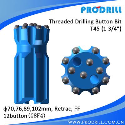 Китай T45-70, 76, 89, бит кнопки резьбы 102mm, retrac, FF, 12buttons продается