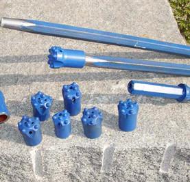 China 19 x108 mm, 22x 108mm, 25 x108 mm, 25 mmX159 mm Tapered Drill Rod for Rod Drilling for sale