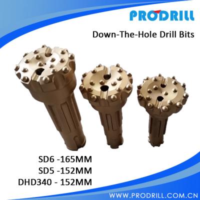 China DTH bits SD6-165mm，SD5-152mm, DHD340-152mm for sale