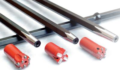 China Hole Dia. 32mm, 34mm taper degree 7, 11, 12, 22*108mm shank size hexagonal tapered drill steels for granite for sale