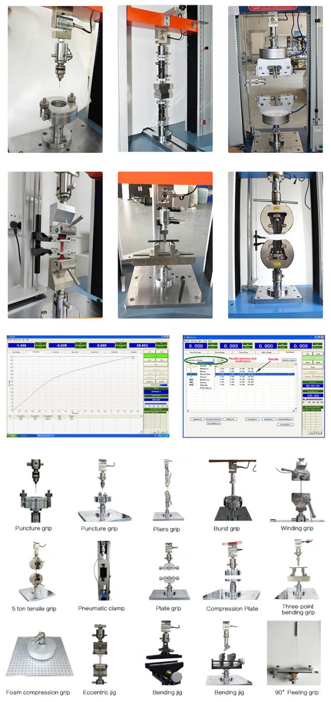 Custom fixture accessories for Zwick Universal Tensile Testing Machine