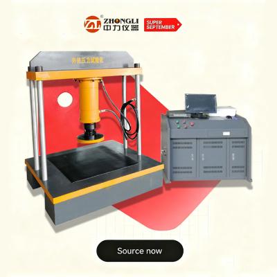 China Computer Control Electro-hydraulic Servo Compression Tester | for Manhole Cover Strength Test | 2000kN Capacity for sale