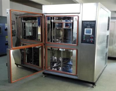 China Large Color LCD Two Boxes Air - Cooled Hot and Cold Impact Environmental Chamber for sale