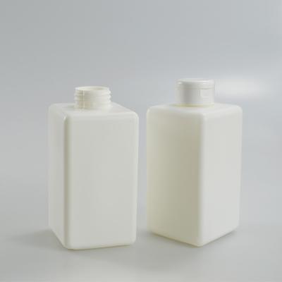 China 450 ml HDPE vierkant fles voor shampoo en lotion vierkant plastic shampoo pomp fles Te koop